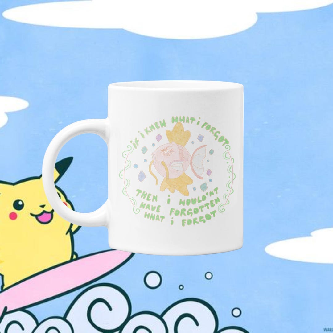 Pokemon Magikarp Mug, Cute Aesthetic Coffee Mug Merch 11 Oz., Anime ...