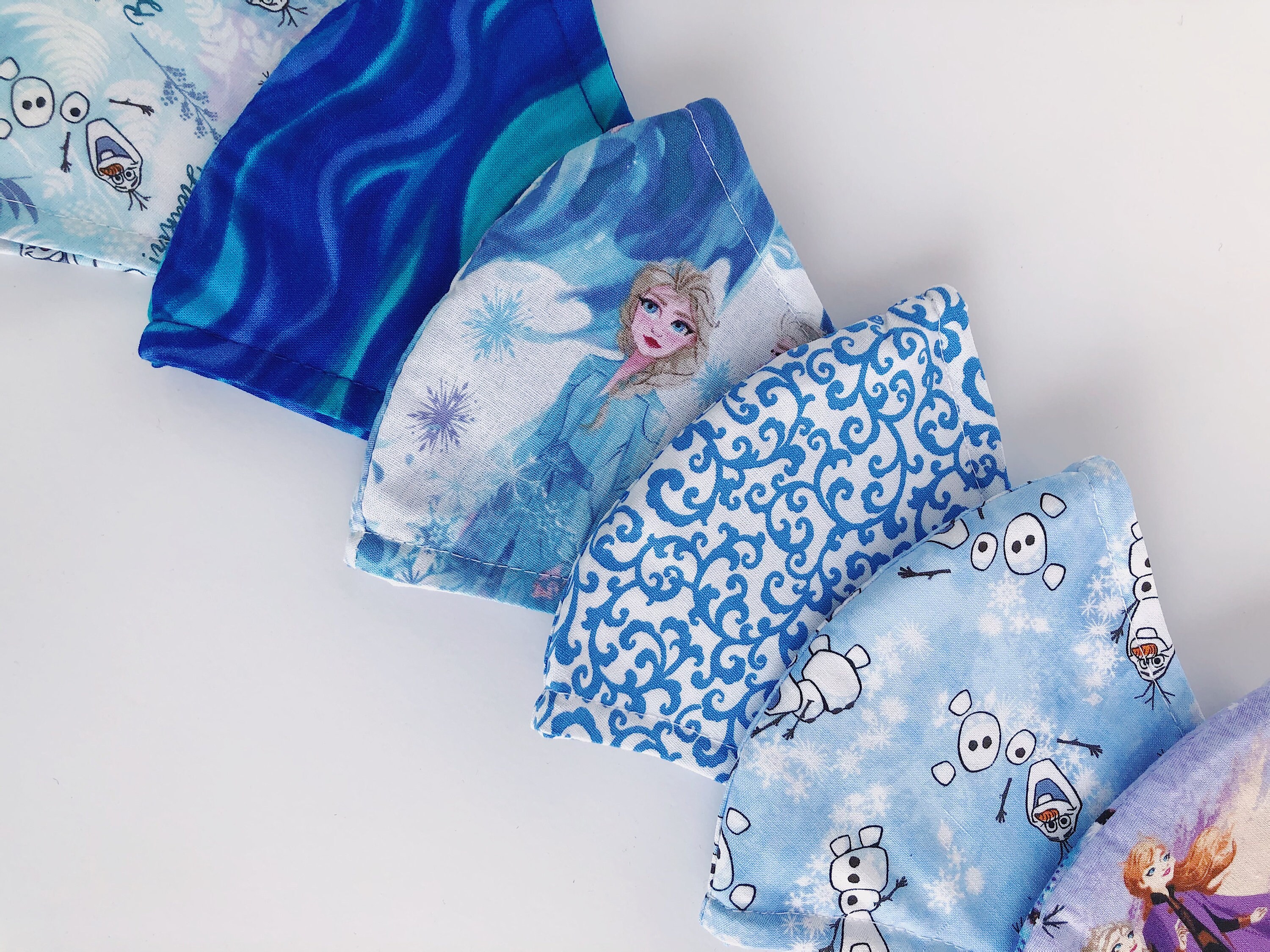 Frozen 2 Collection: Print Fabric Cotton Face Masks Adjustable Ear ...