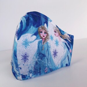 Frozen 2 Collection: Print Fabric Cotton Face Masks + Adjustable Ear ...