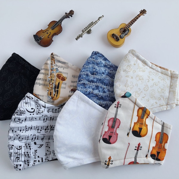 Music Face Mask - Etsy
