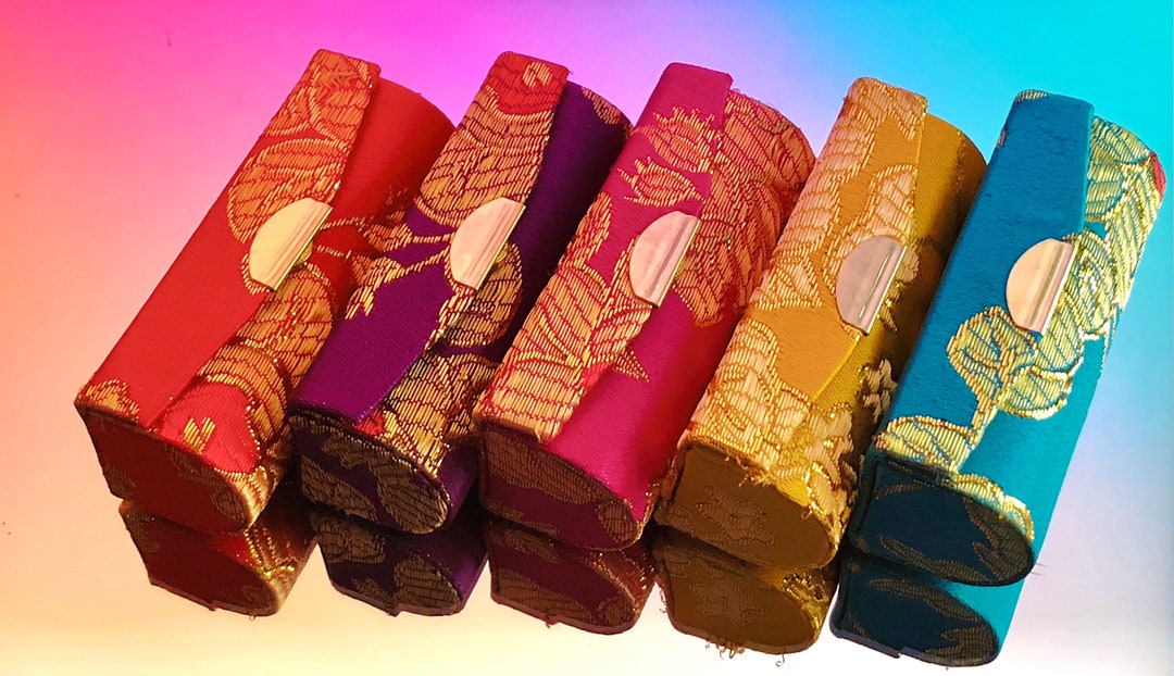 Lipstick Case With Mirror - Jewelry Case Holder Box Retro Oriental ...