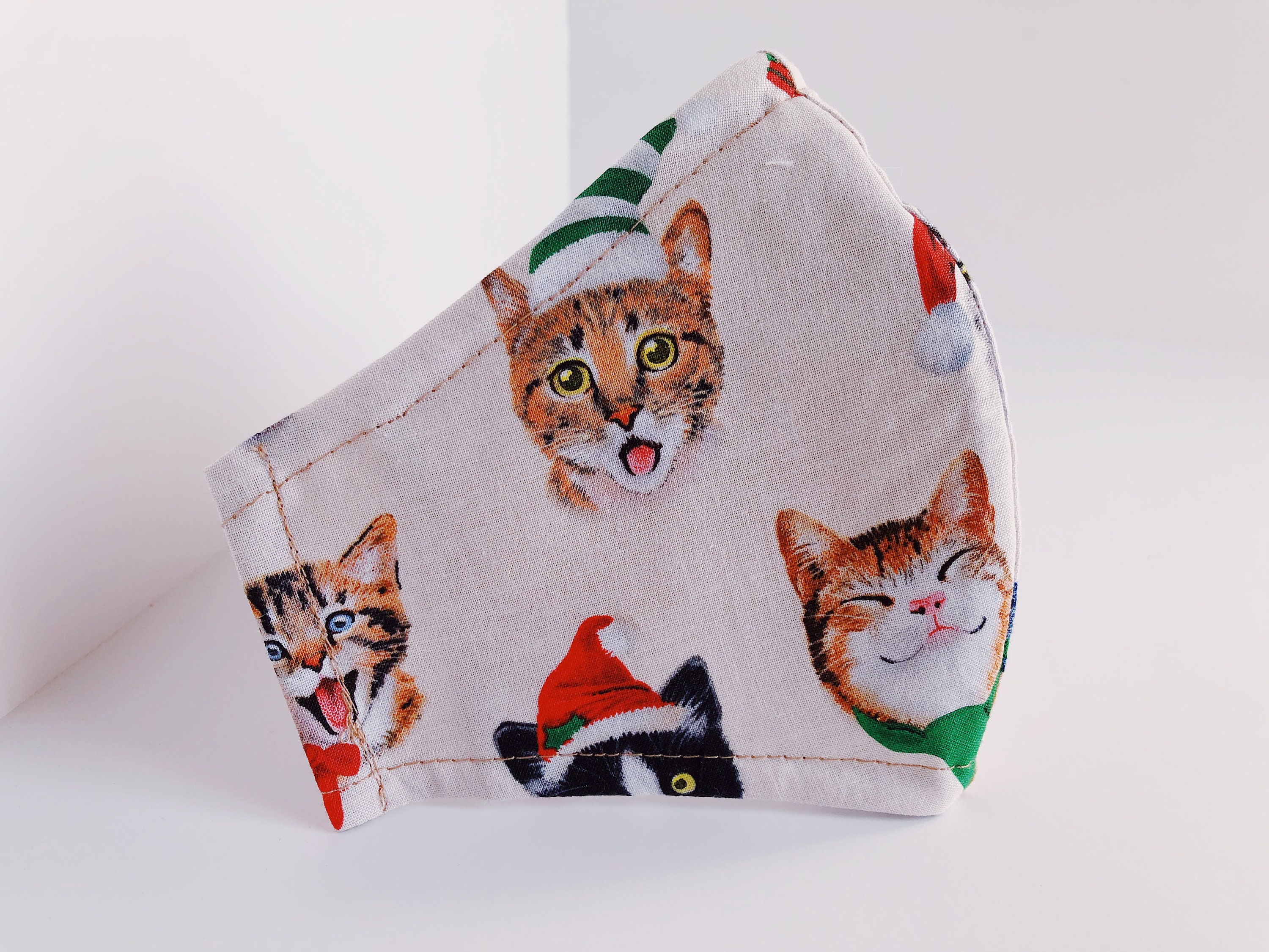 Christmas Collection 2: Print Fabric Cotton Face Masks + Adjustable Ear ...