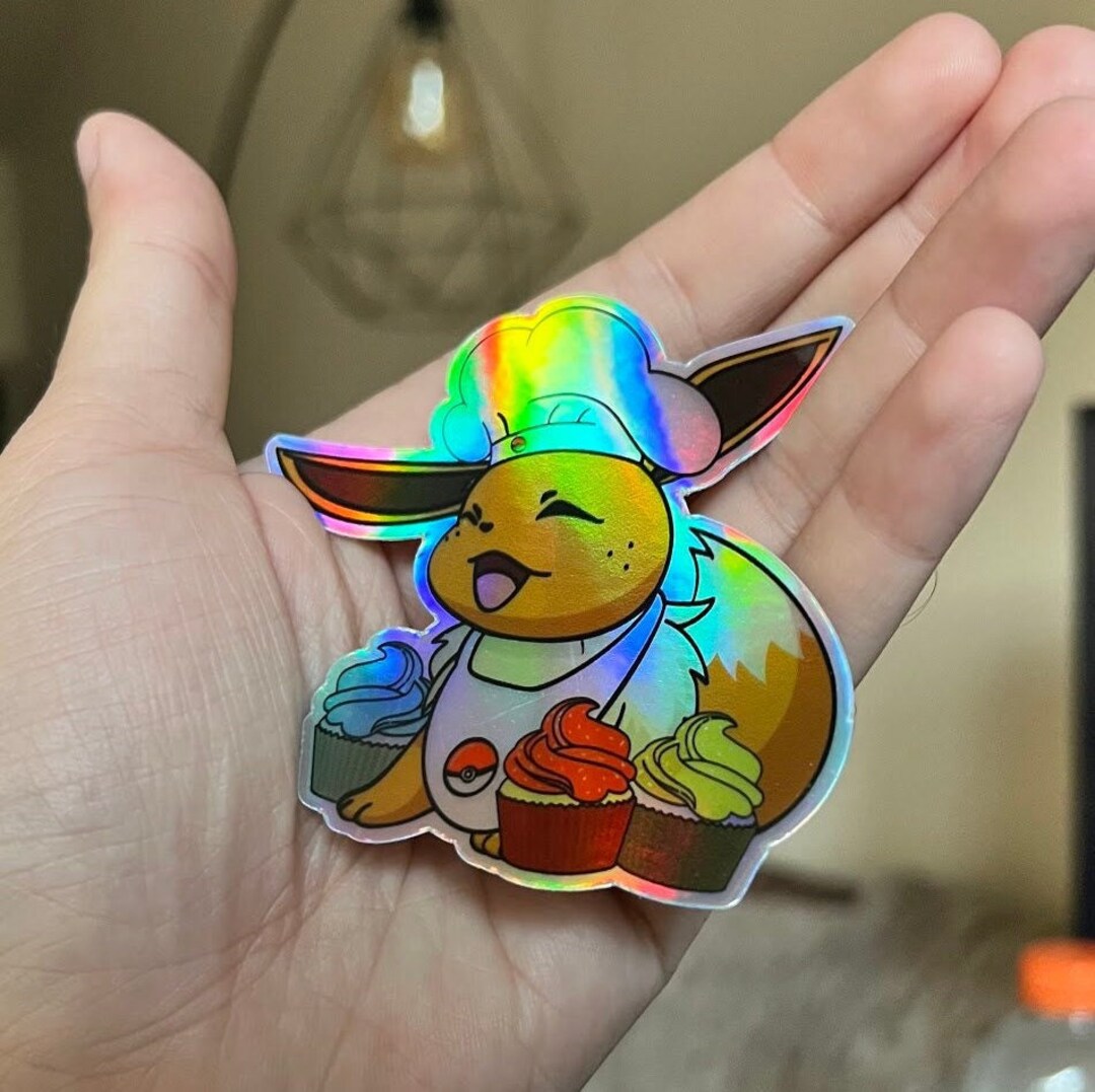 Chef Eevee ( Holographic Sticker) - Etsy