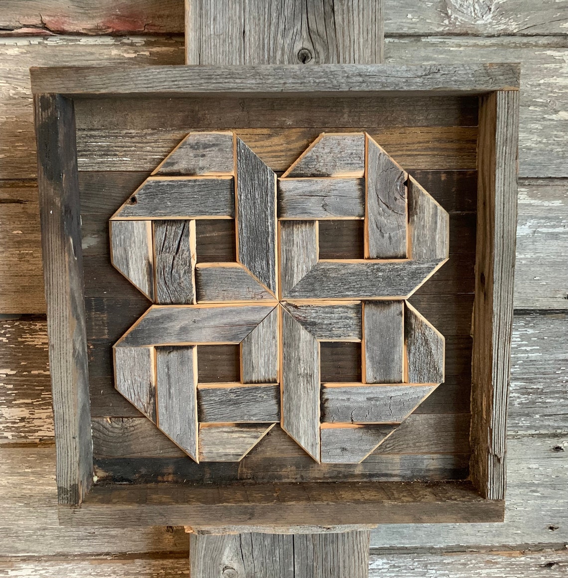 Barnboard Celtic Knot Four Leaf Clover Design - Etsy
