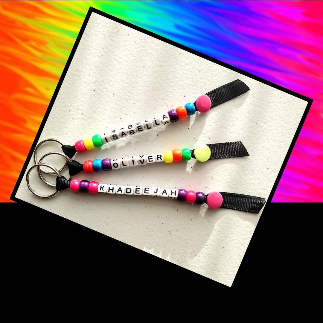 Personalised NEON Keyring End of Year Gifts for Students - Etsy