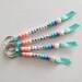 Pastel Multi Coloured Keychain, Personalised Beaded Keyring, Handmade ...
