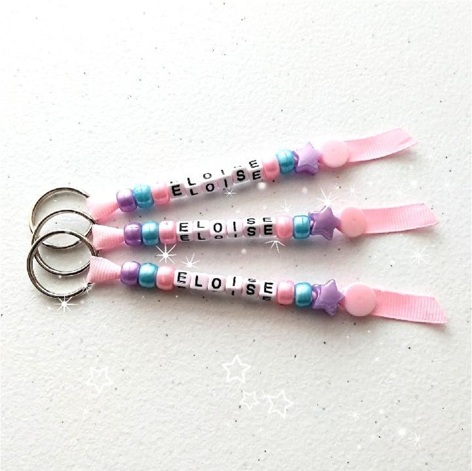Handmade UNICORN Keychain, School Teacher Class Gift, Personalised ...