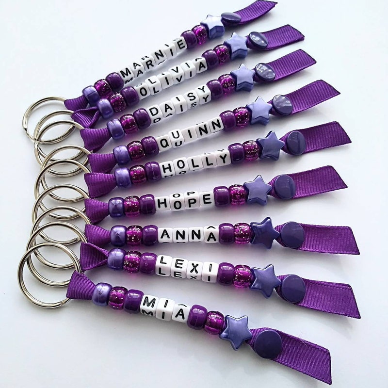 Girls Purple Keychain - Etsy UK
