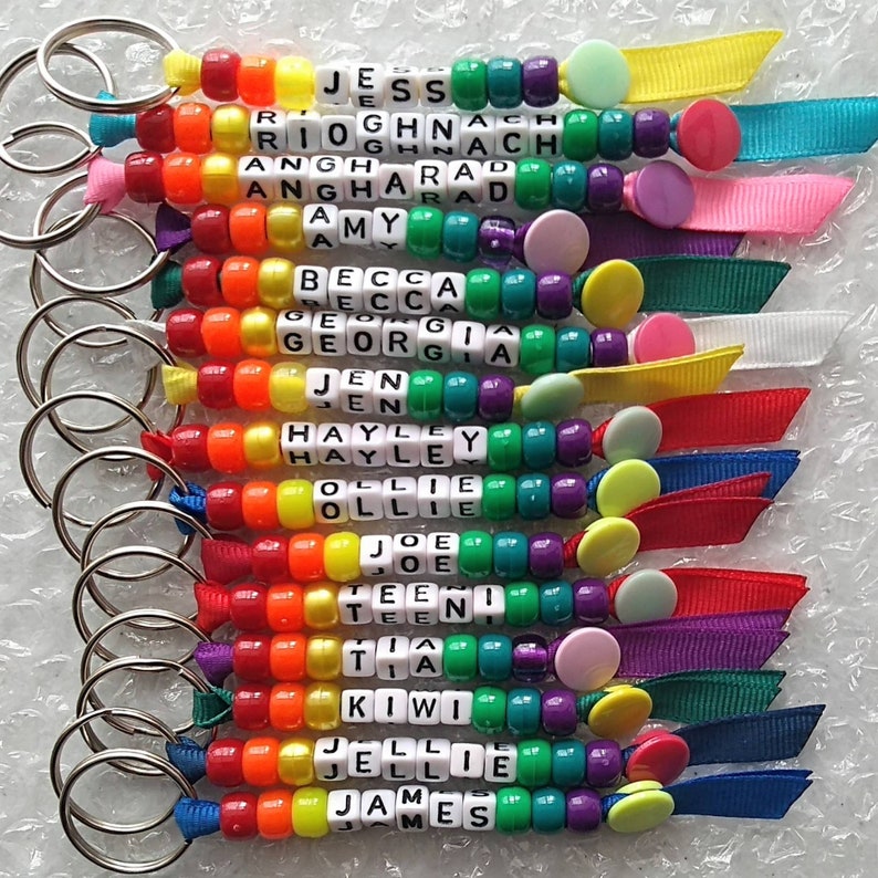 School Teacher Class Gift Personalised Beaded Keyring - Etsy UK
