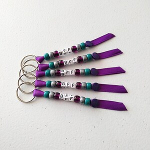 Personalised Purple Keychain, Book Bag Name Tag, Lunch Bag Name Label ...