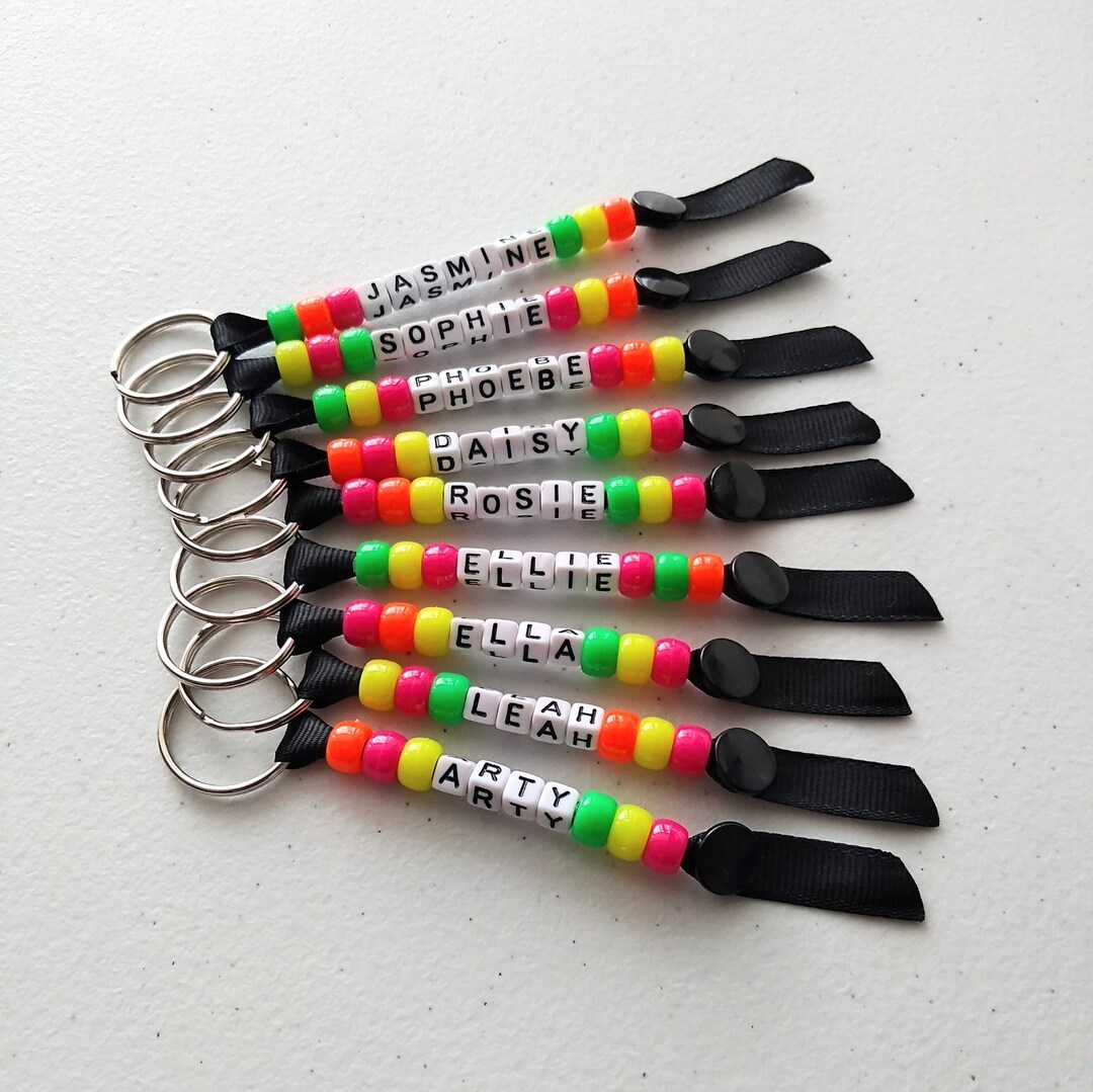 Personalised NEON Keyring, End of Year Gifts for Students, School ...