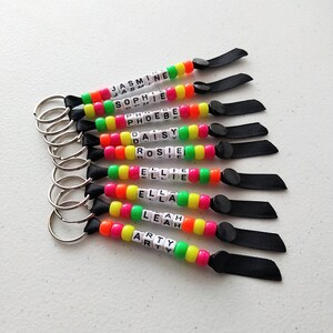 Personalised NEON Keyring, End of Year Gifts for Students, School ...