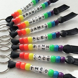 Personalised NEON Keyring, End of Year Gifts for Students, School ...