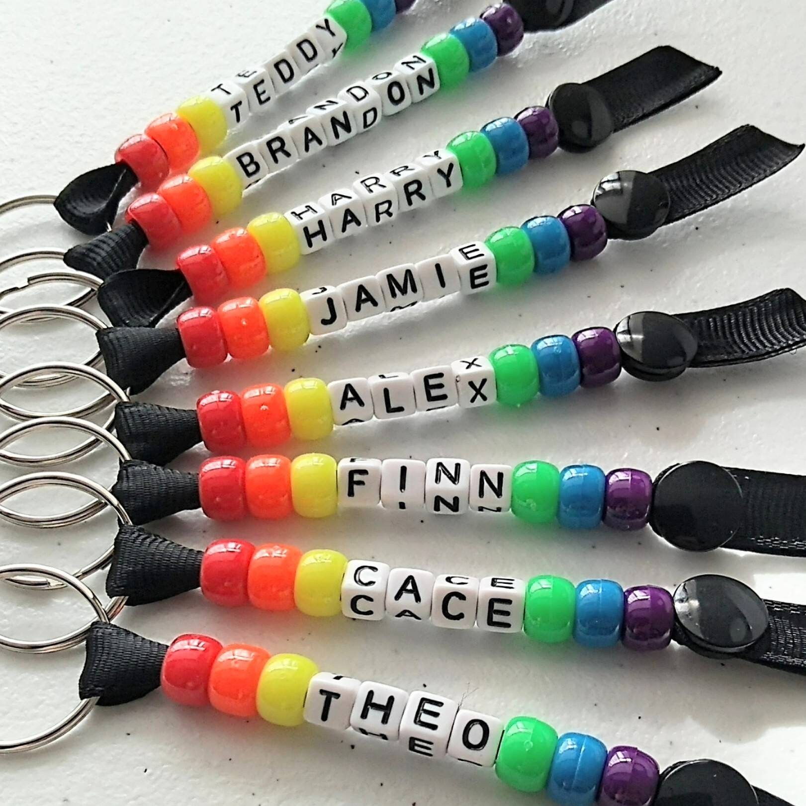 Personalised NEON Keyring, End of Year Gifts for Students, School ...