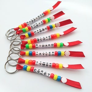 Personalised NEON Keyring, End of Year Gifts for Students, School ...