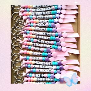 Handmade UNICORN Keychain, School Teacher Class Gift, Personalised ...