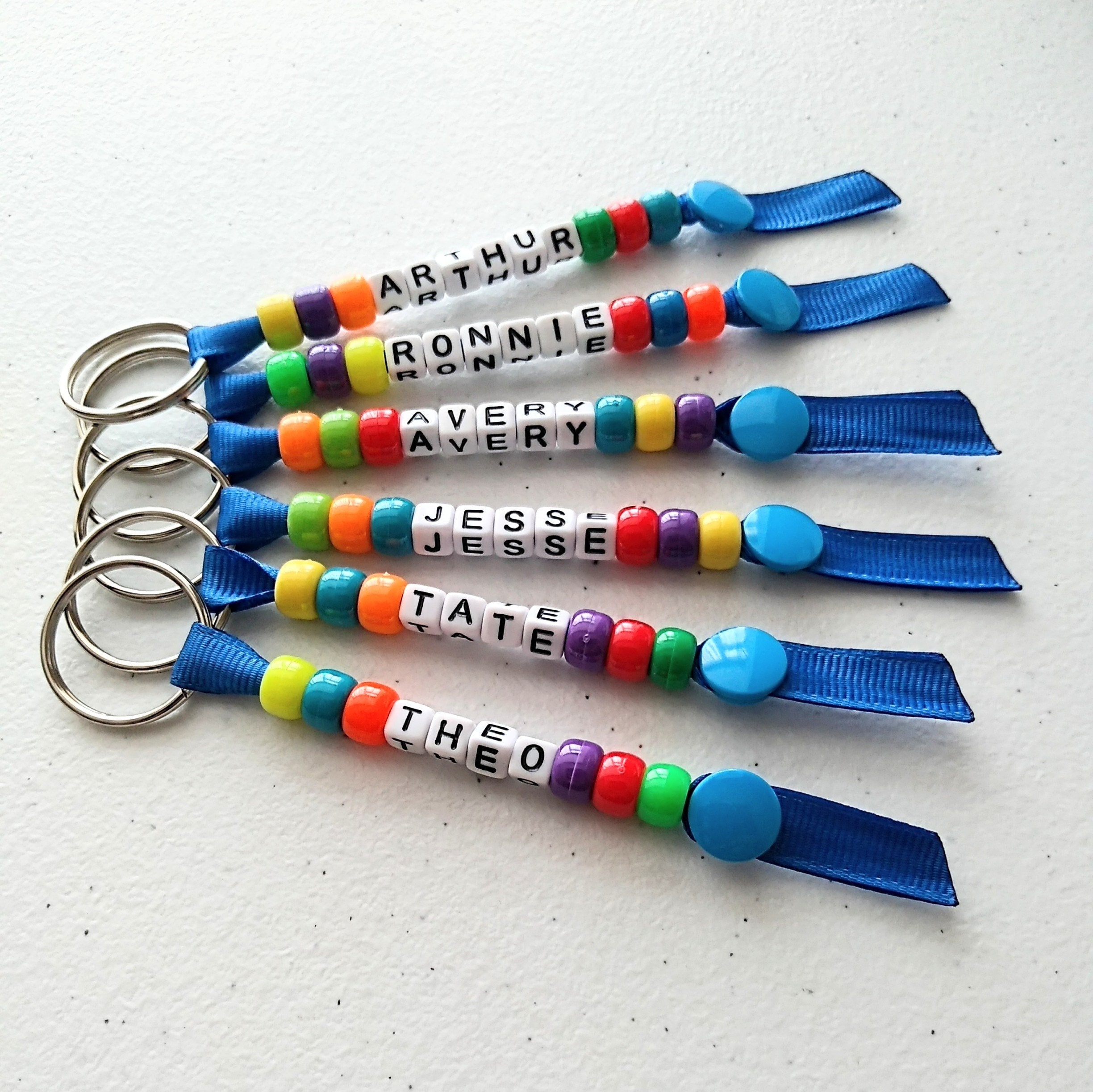 Personalised NEON Keyring, End of Year Gifts for Students, School ...