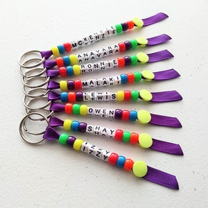 Personalised NEON Keyring, End of Year Gifts for Students, School ...