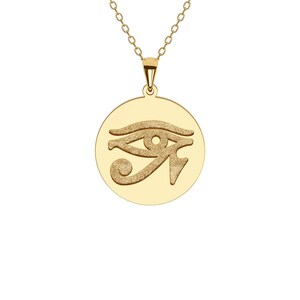Engraved Eye of Horus (ra) Disc Necklace - Etsy