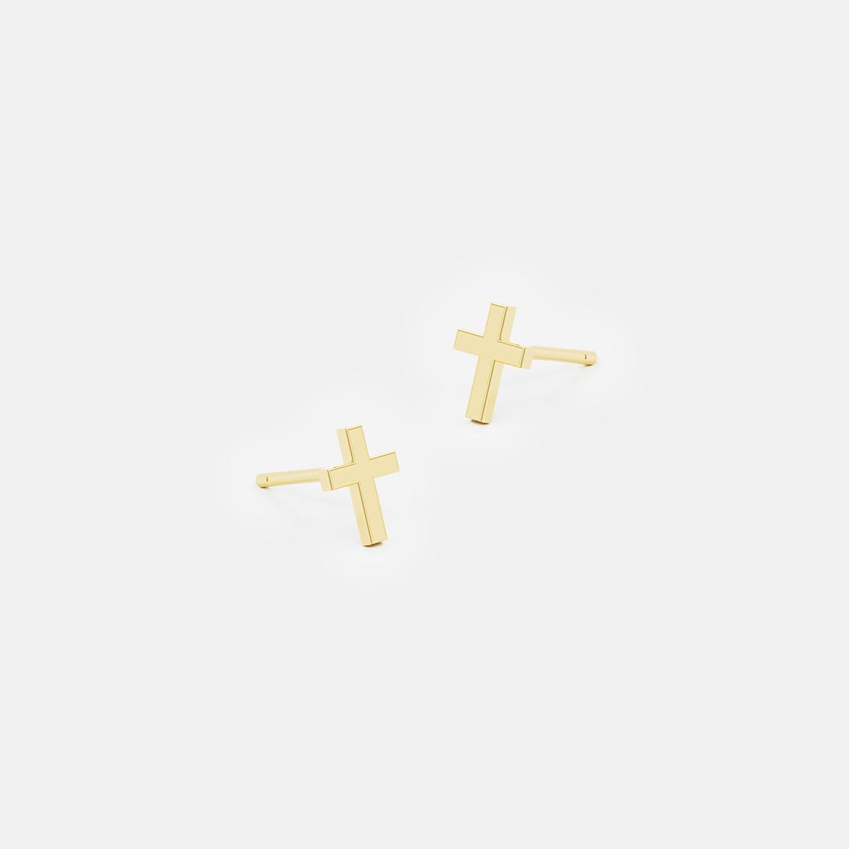Mini Modern Cross Stud Earrings - Etsy
