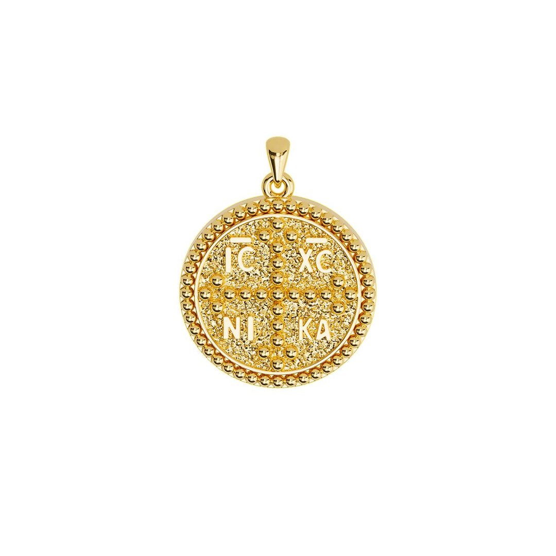 Round Byzantine Style Konstantinato Pendant - Etsy