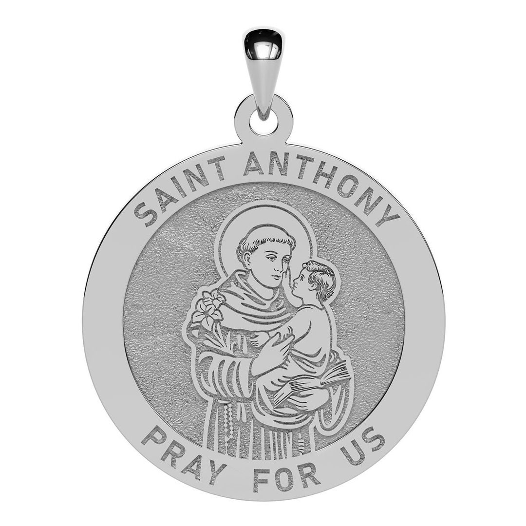Saint Anthony Round Religious Medal - Etsy