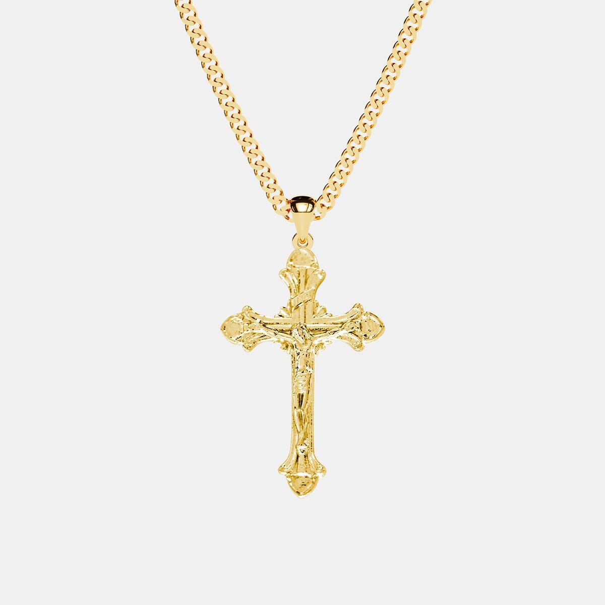 Men's Stylized Cross Necklace - Etsy