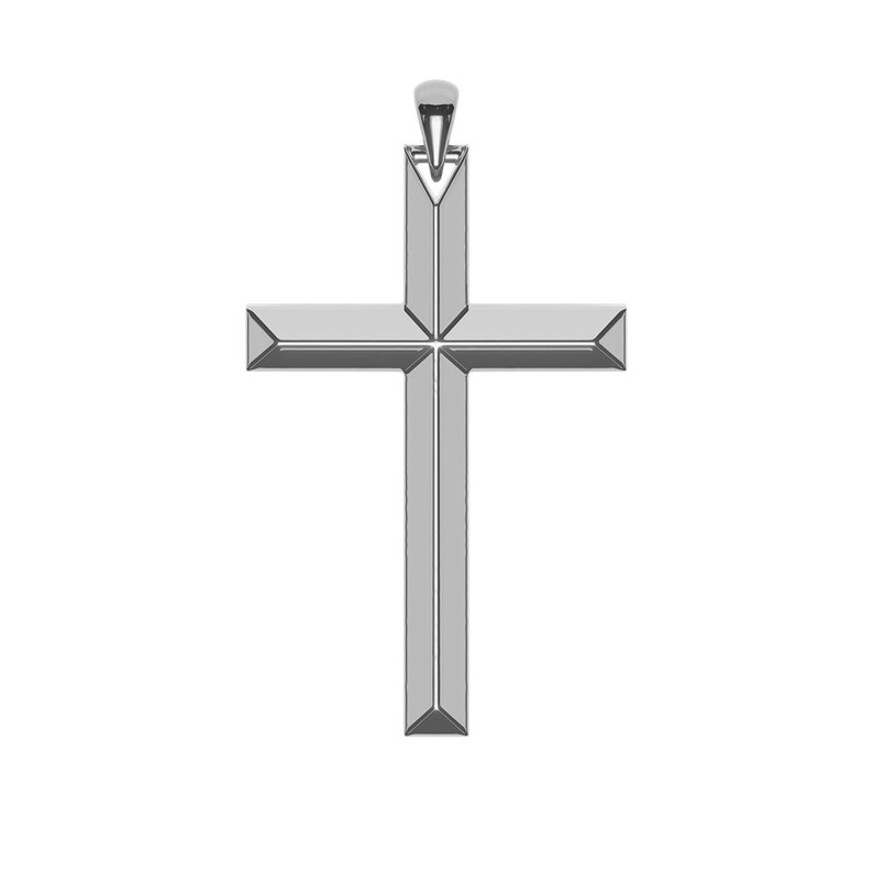 Men's Knife Edge Cross Necklace - Etsy