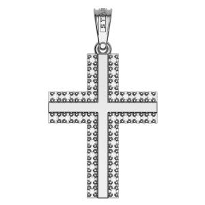 Christian Baptism Cross With Pavé Outline - Etsy