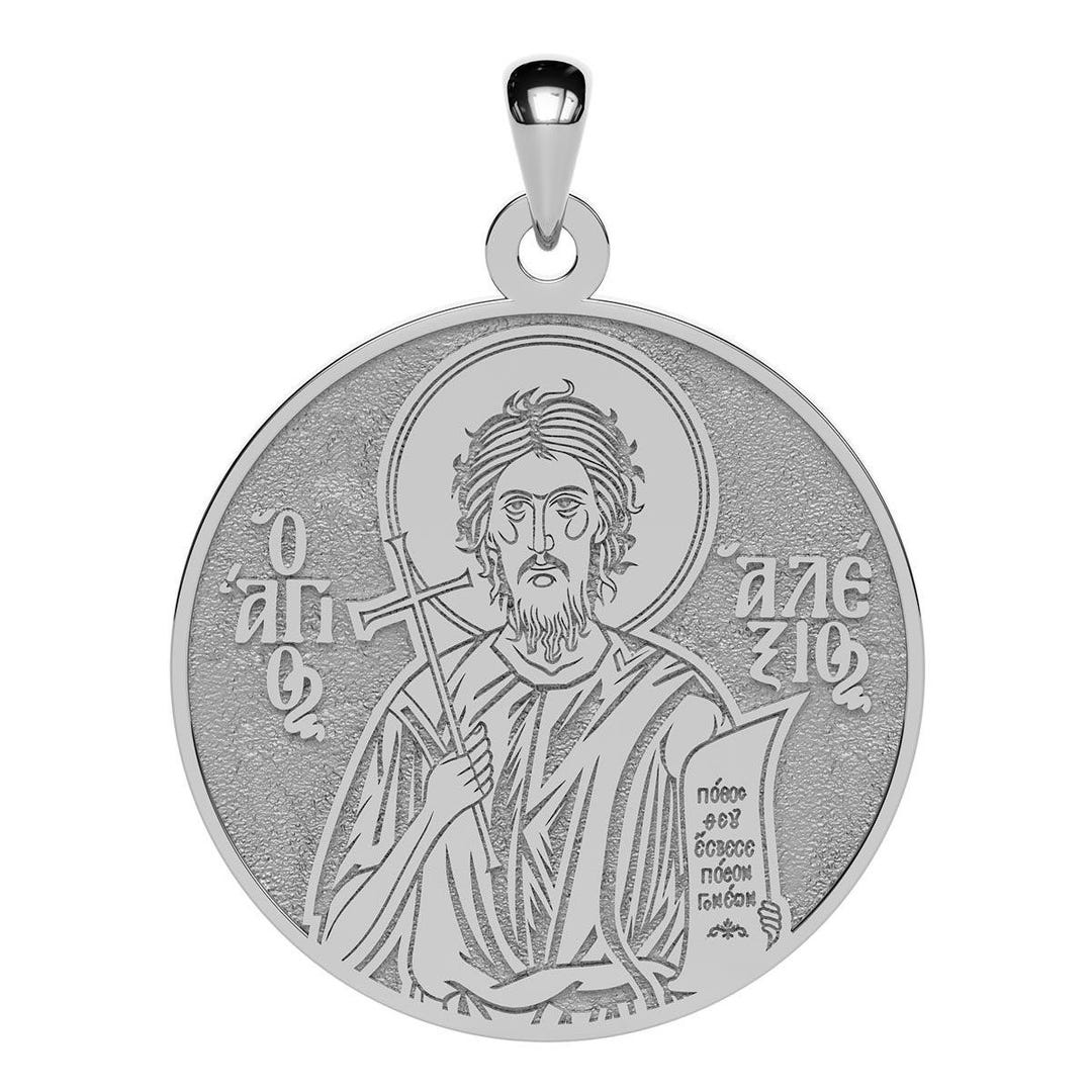 Saint Alexios Man of God Greek Orthodox Icon Round Medal - Etsy