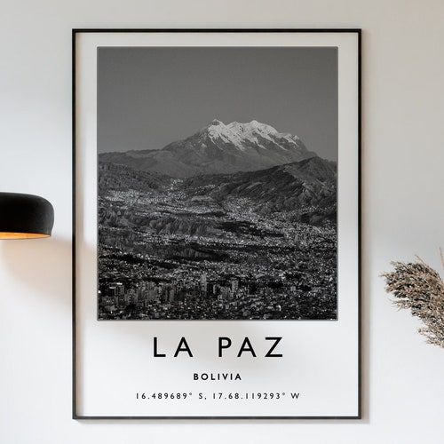 La Paz Bolivia Retro Travel Art Poster - Etsy
