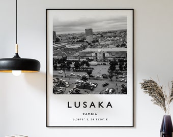 Lusaka Zambia Poster - Etsy