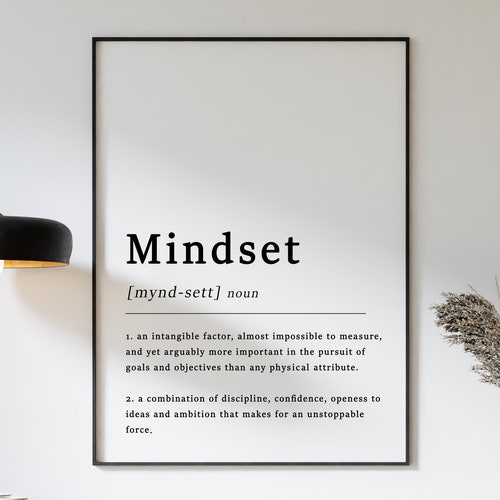 Definition of Mindset Quote Poster Print Psychology Poster - Etsy