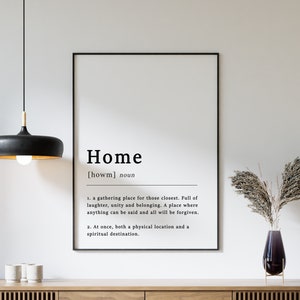 Definition of Home Quote Poster Print Home Poster Home - Etsy Australia