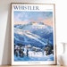 Whistler Poster, Whistler Travel Print, Ski Poster, Landscape Wall Art ...