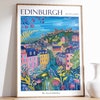 Edinburgh Vintage Travel Poster - Edinburgh Print, Scotland Wall Art ...