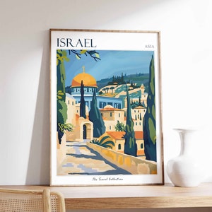 Israel Travel Poster, Israel Travel Print, Jewish Decor, Jewish Travel ...