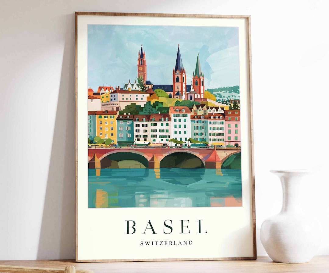 Basel Poster, Basel Travel Print, Switzerland Wall Art, Swiss Decor ...