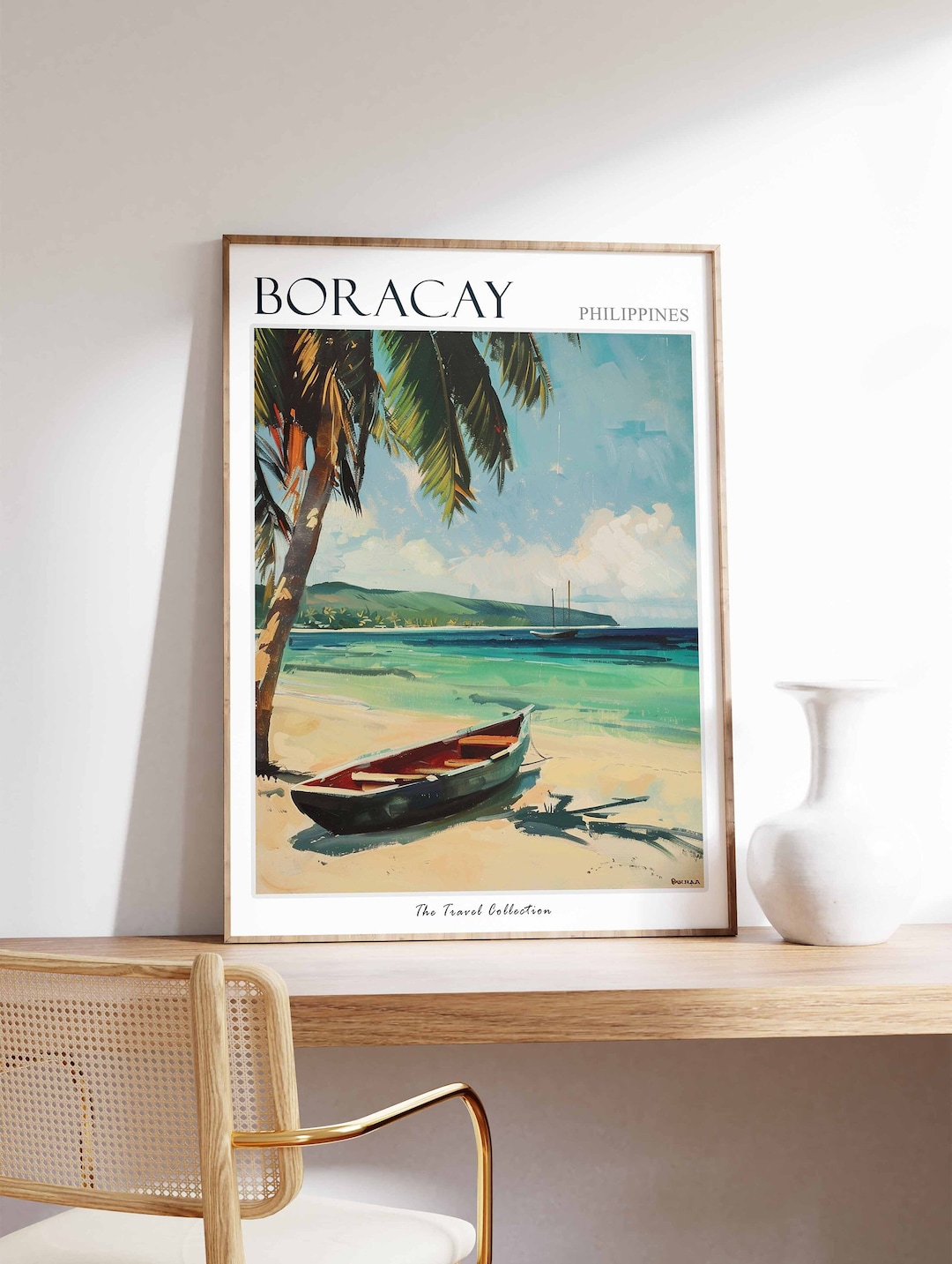 Boracay Poster, Boracay Travel Print, Tropical Decor, Botanical Wall ...