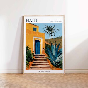 Haiti Poster, Haiti Travel Print, Tropical Decor, Botanical Print ...