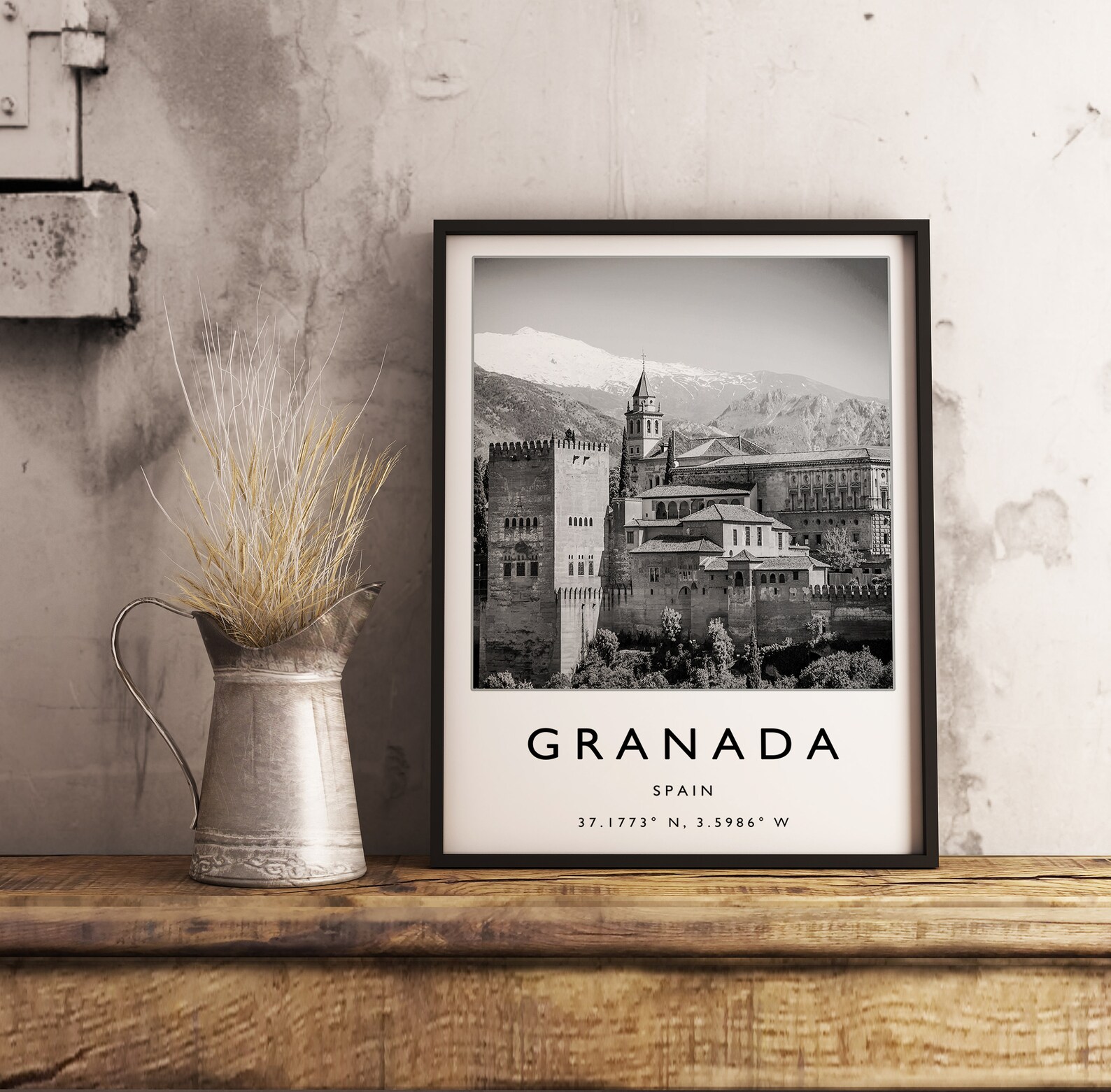 Granada Poster Granada Travel Print Spain Travel Poster - Etsy