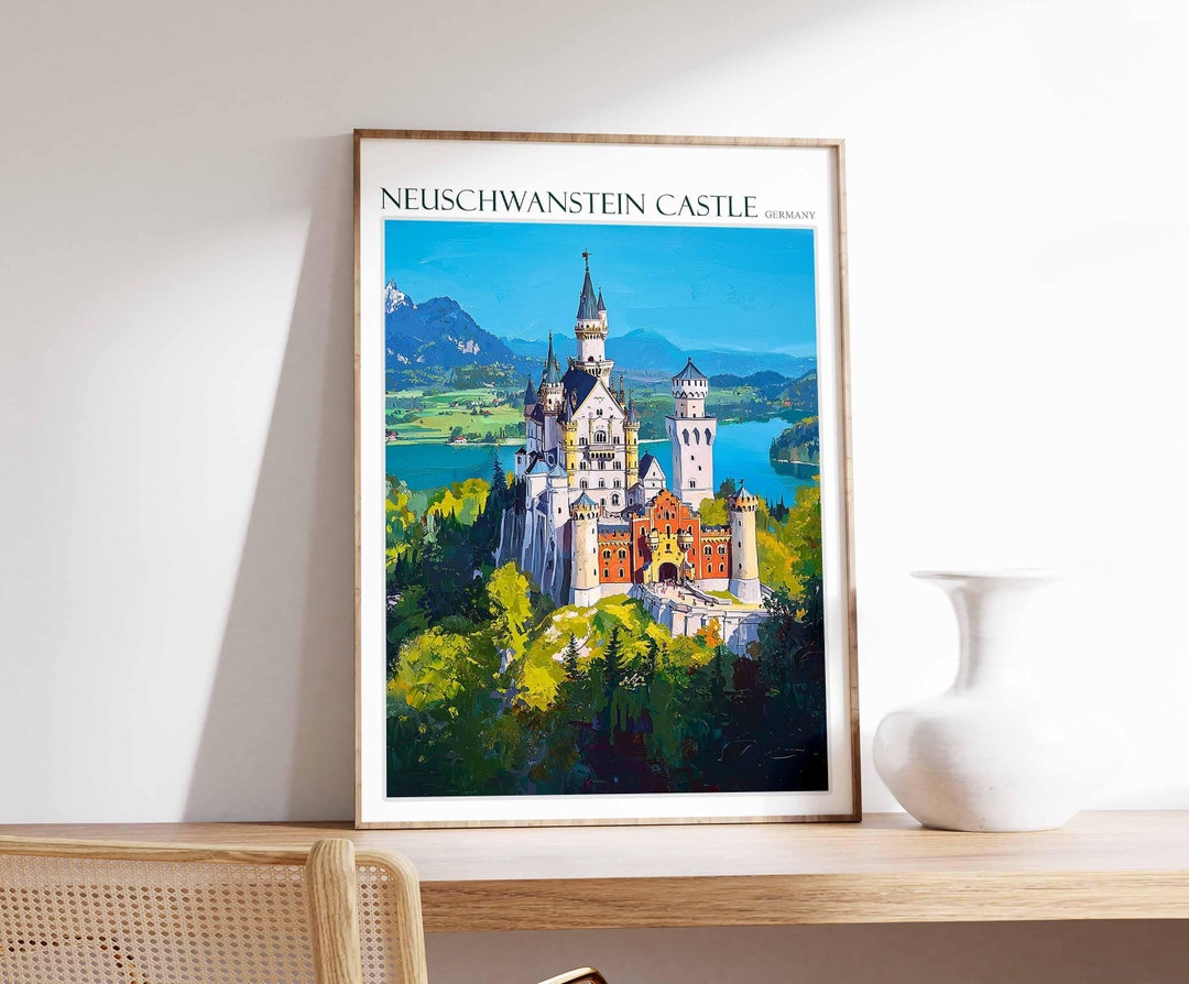 Neuschwanstein Castle Poster, Neuschwanstein Castle Travel Print ...