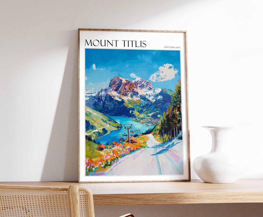 Mount Titlis Poster, Mount Titlis Travel Print, Swiss Decor, Europe ...