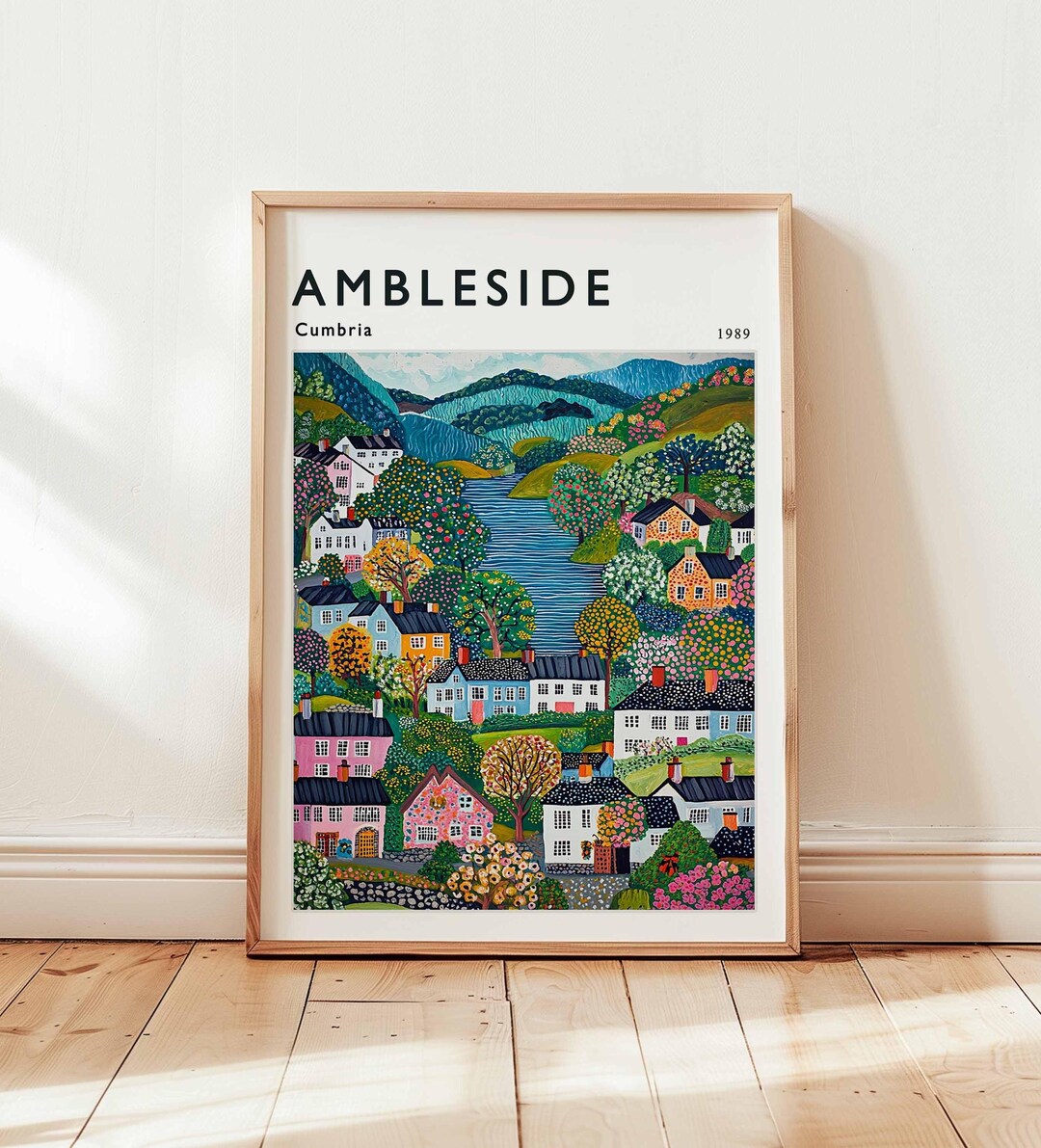 Ambleside Poster: Lake District Travel Print, UK Landscape Art - Etsy