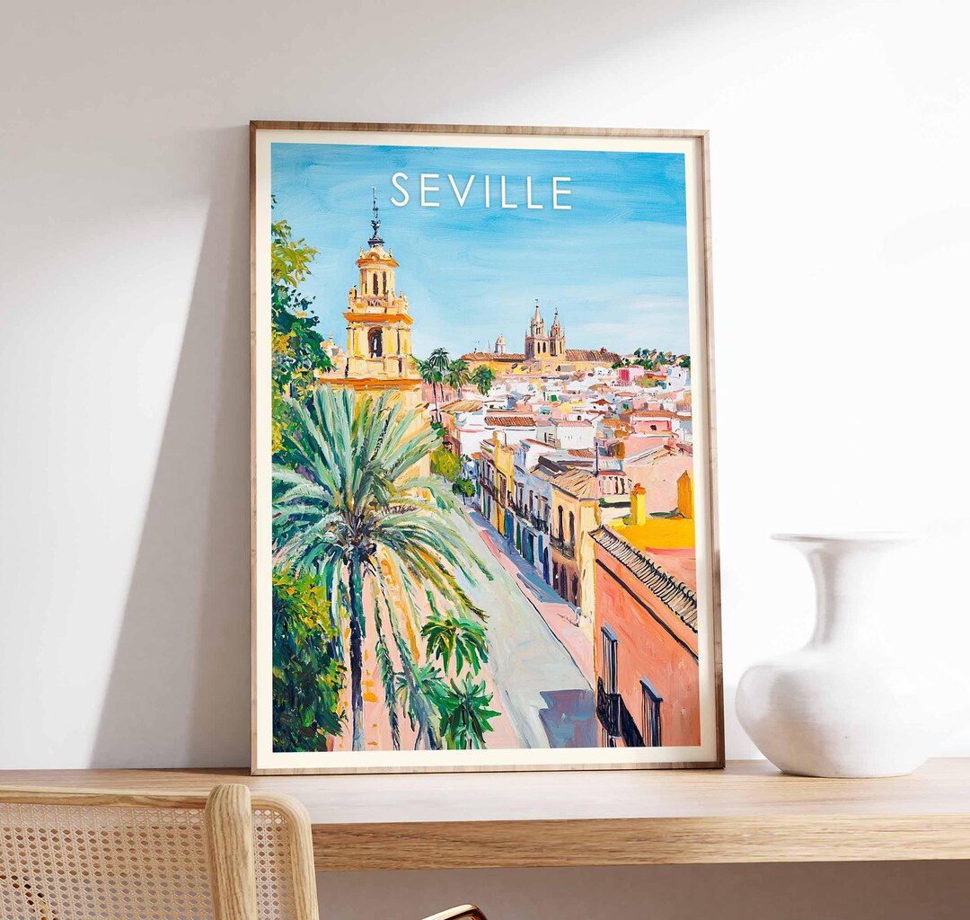 Seville Poster, Spain Poster, Seville Wall Art, Seville Print, Seville ...