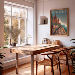 Preah Vihear Print, Southeast Asia Poster, Cambodia Travel Poster ...