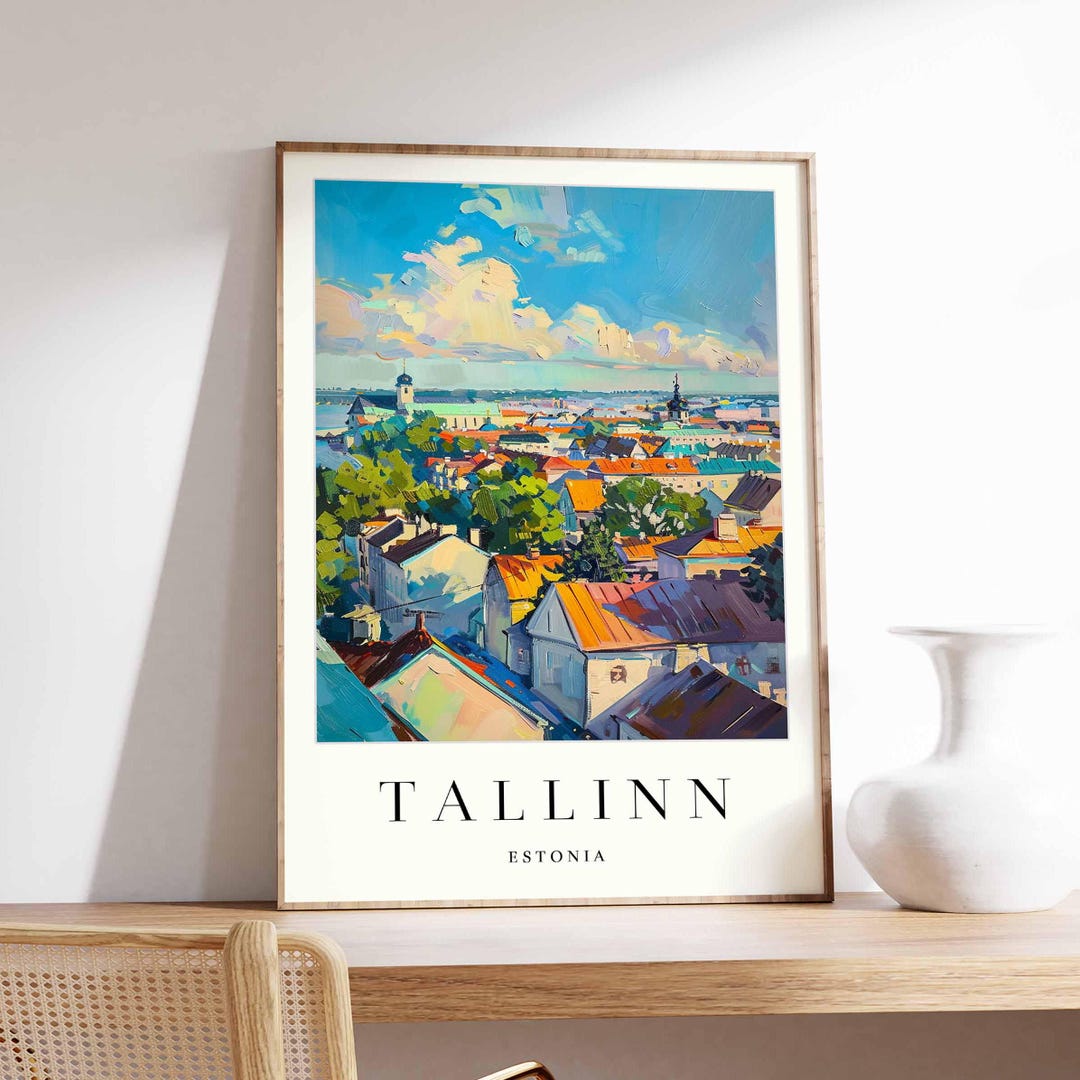 Tallinn Estonia Poster: Medieval Old Town Cityscape Art - Etsy