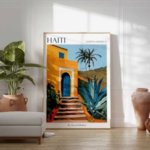 Haiti Poster, Haiti Travel Print, Tropical Decor, Botanical Print ...