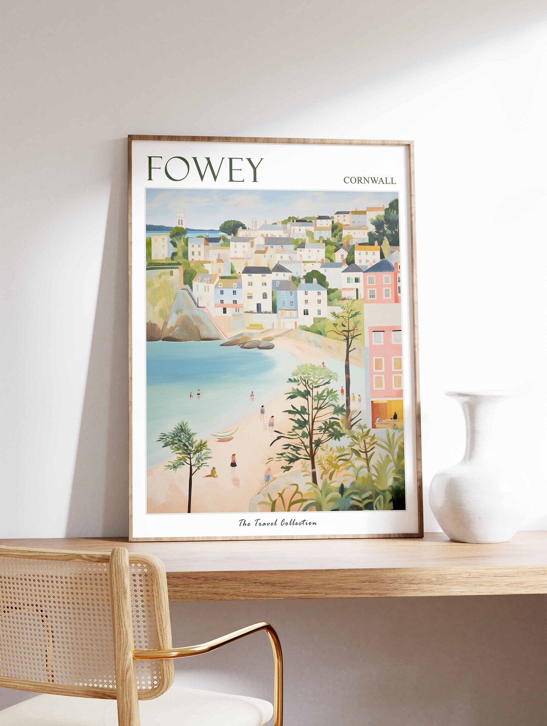 Fowey Travel Poster: Cornwall Coastal Art Print - Etsy
