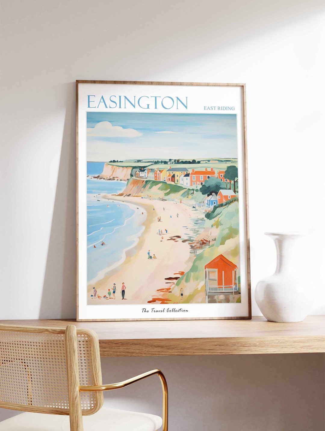 Easington Poster, Easington Travel Print, East Riding Travel Poster ...